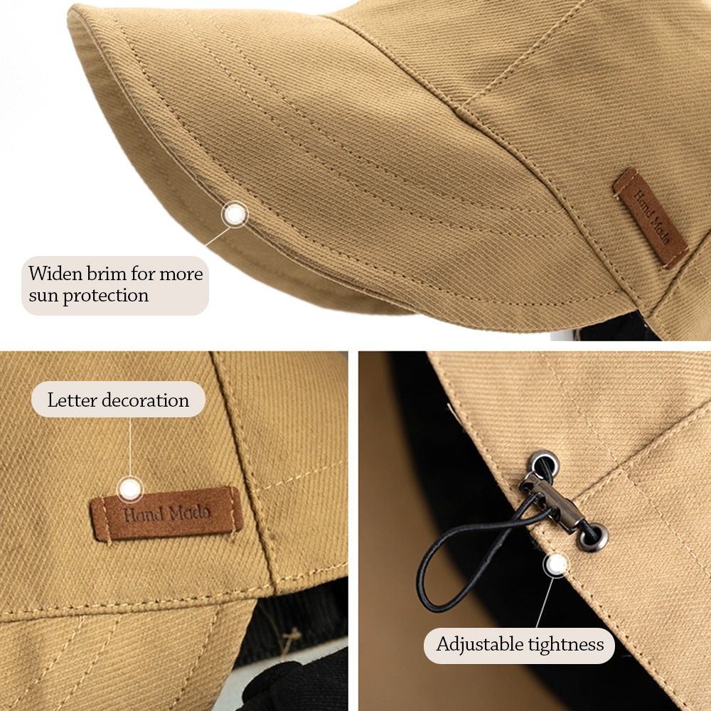 Foldable Wide Brim Sun Hat Drawstring Adjustable C... – Grandado