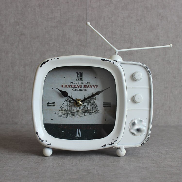 Super Silent Desk Alarm Clock Retro TV Television ... – Grandado
