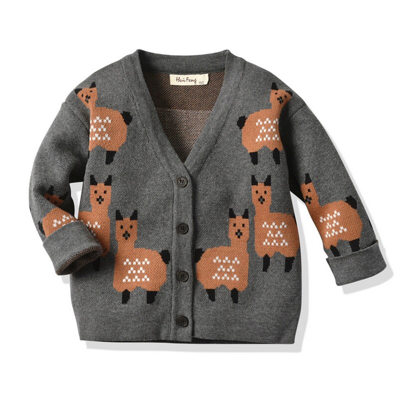 Kids Knitting Sweaters Fall Top V-Neck Long-Sleeve... – Vicedeal