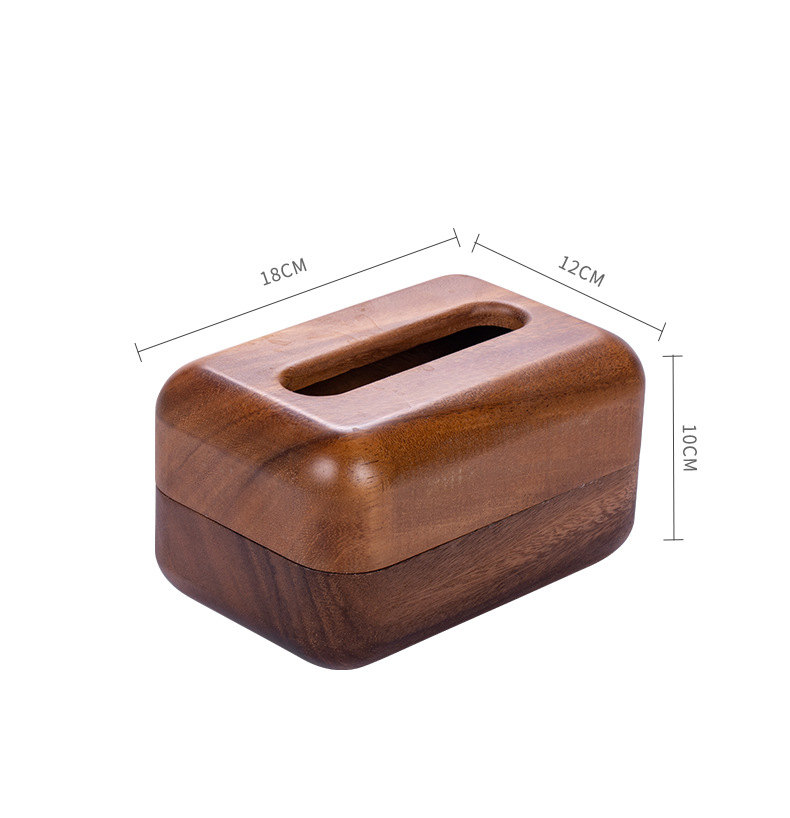 Walnut tissue box, light luxury wooden living room... – Grandado