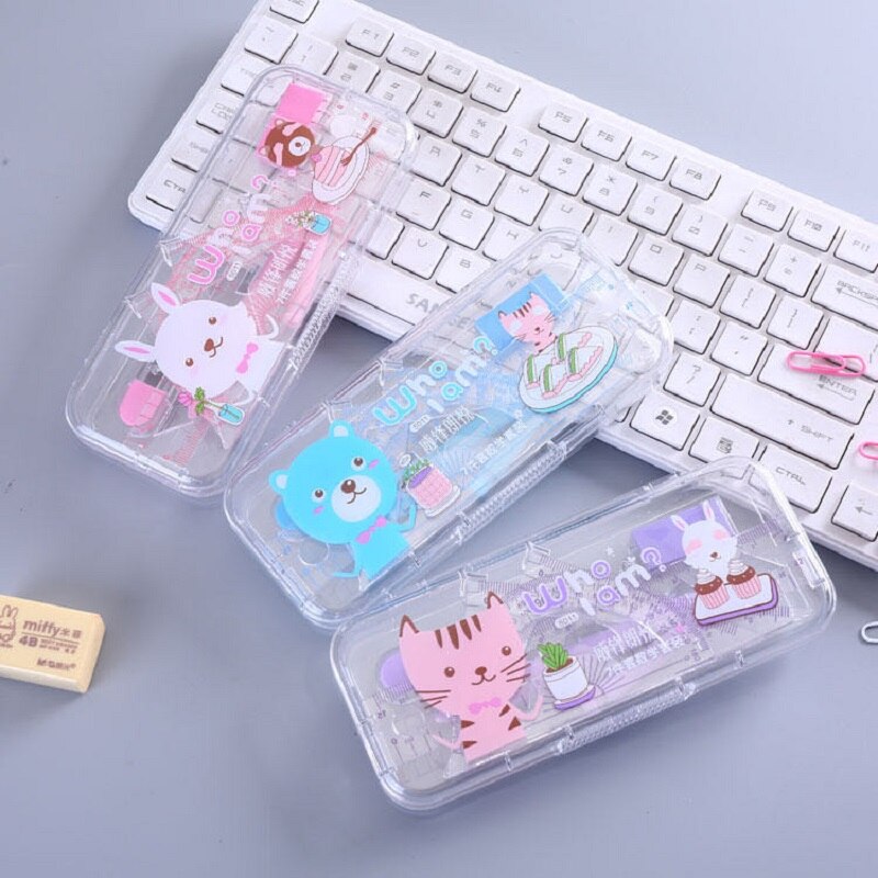 1 sets 15-20cm Plastic Transparent Straight Rulers... – Grandado