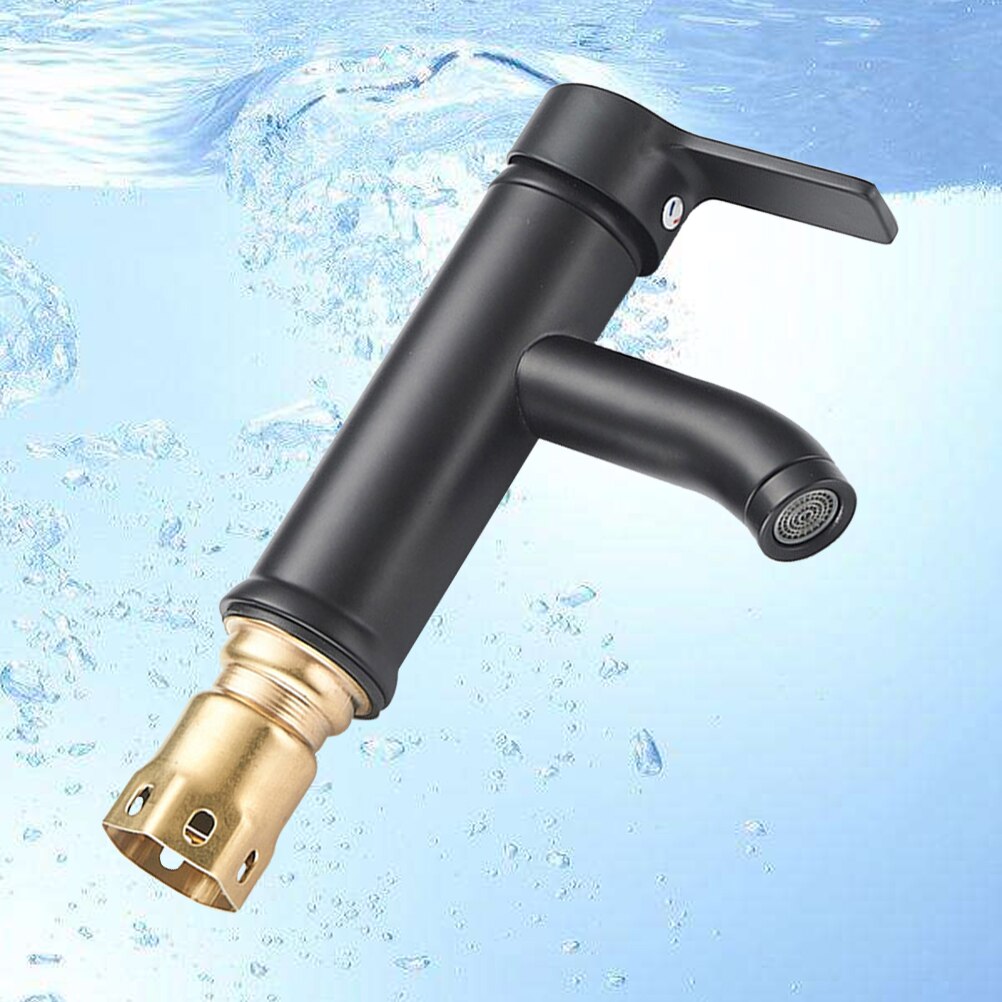 Black Matte Stainless Steel Cold Water Mixer Bathr... – Grandado