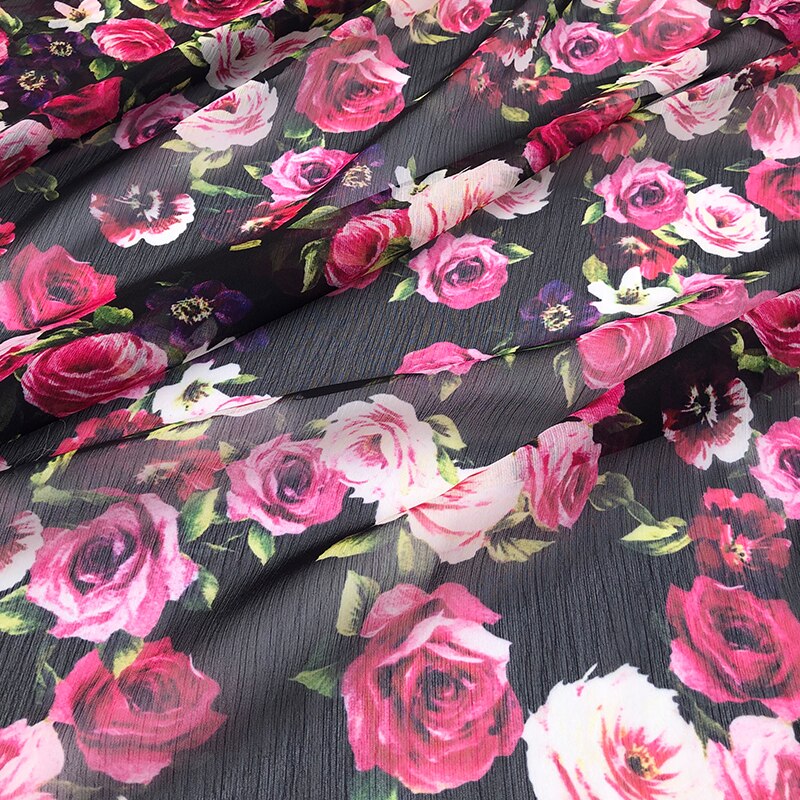 100X145cm Romantic Roses Printed Thin Transparent ... – Grandado