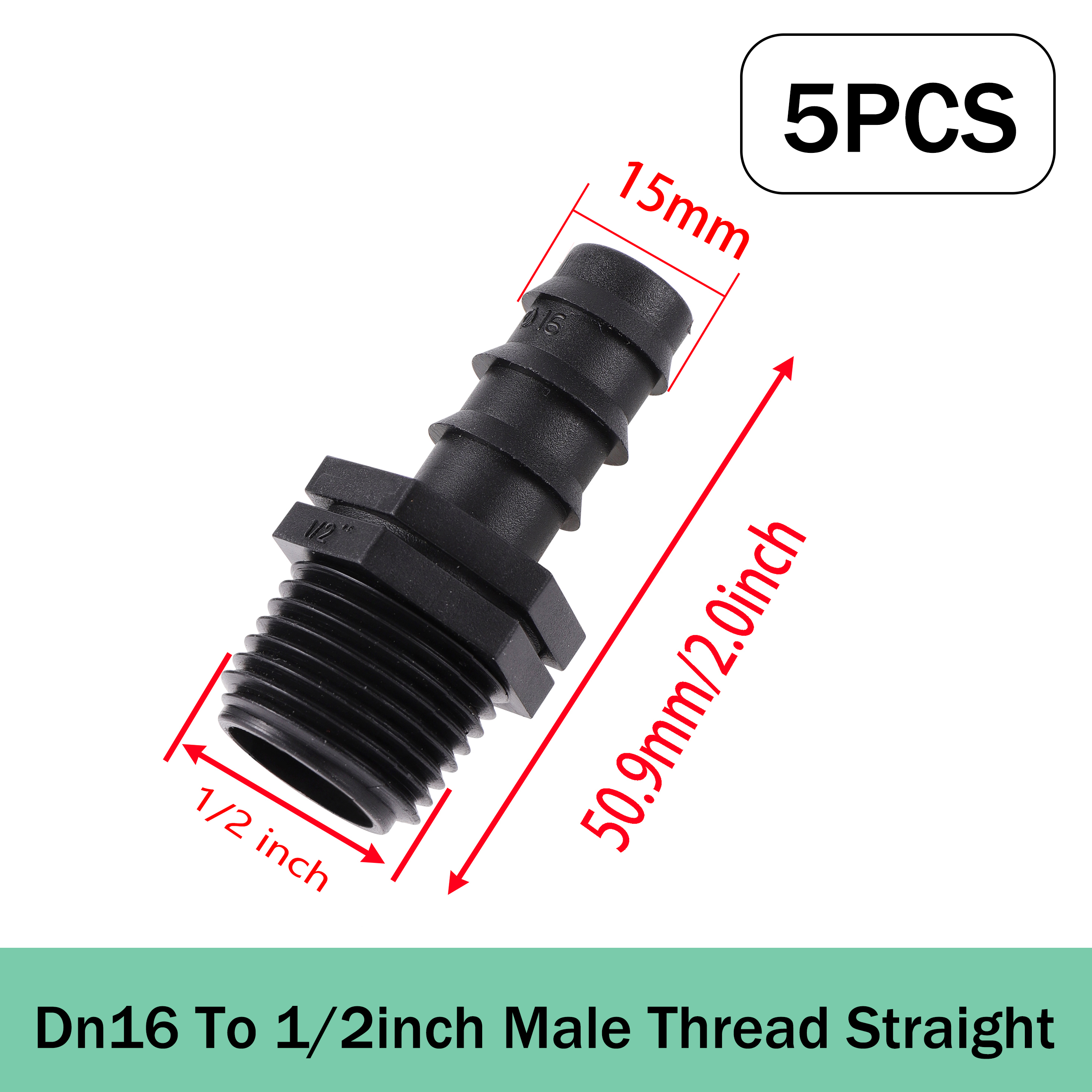Garden Barb Irrigation Hose Connector DN16 to 3/4 ... – Grandado