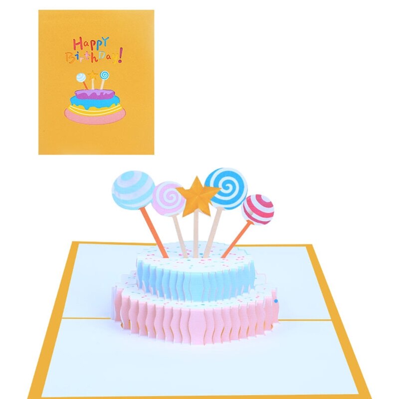 3D Pop Up Cards Lollipop Cake Happy Birthday Card ... – Grandado