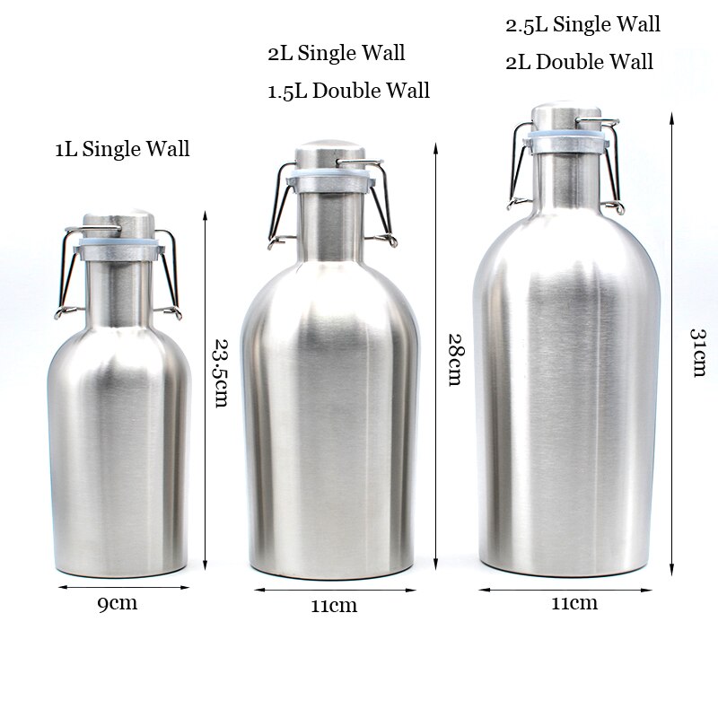 Single & Double Wall 304 Stainless Steel Beer Bott... – Grandado