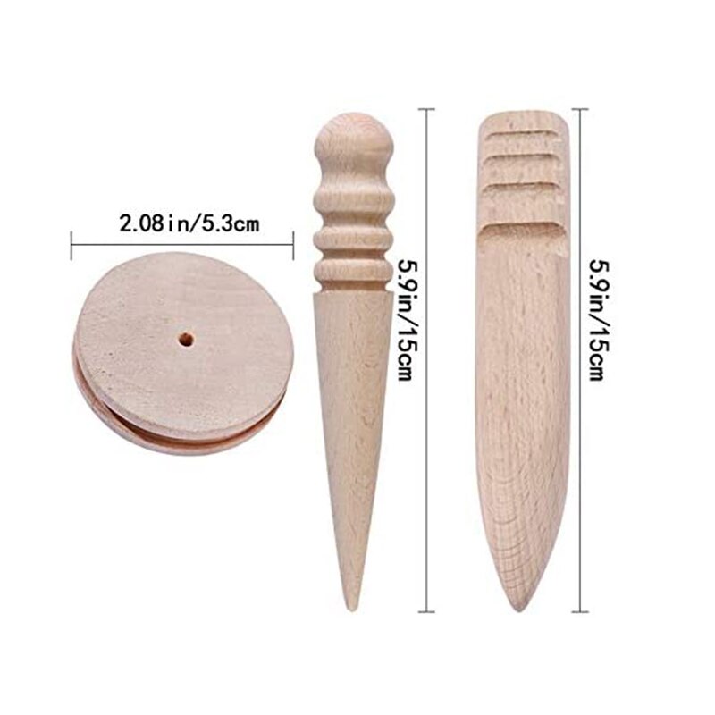 Jiwuo Wood Leather Edge Burnisher Wood Slicker Lea... – Grandado