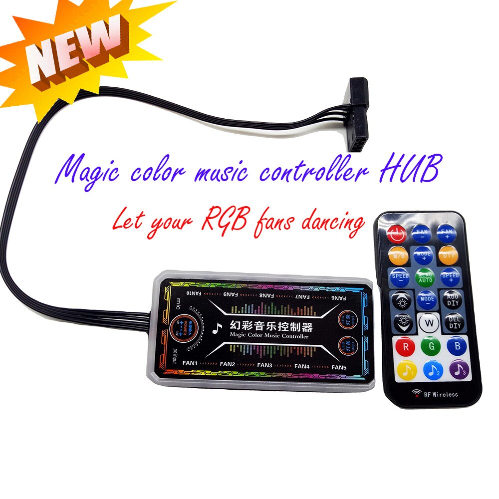 Magic color music controller fan hub remote suppor... – Vicedeal