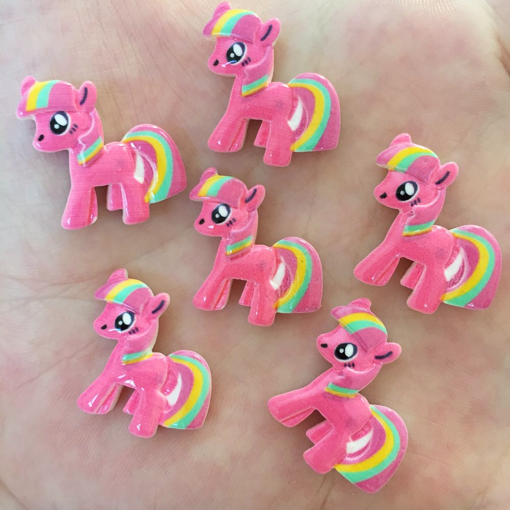 20PCS 18mm Hand Painted Resin Cute Horse Flatback ... – Vicedeal
