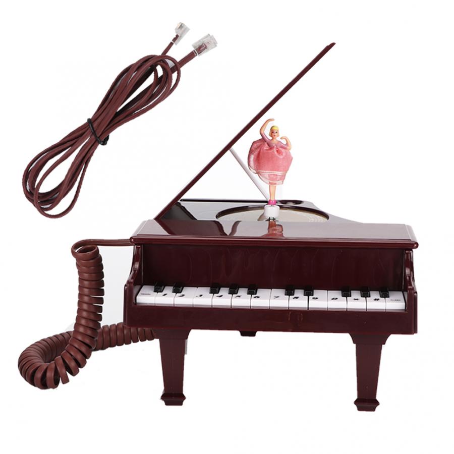 WX-1186# Multi-Functional Brown Piano Shape Teleph... – Grandado