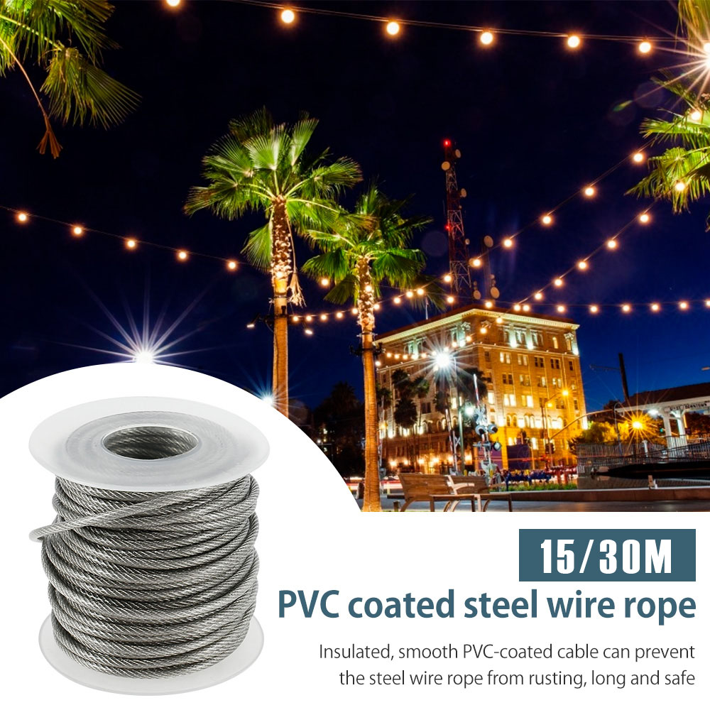 15M/30M Stainless Steel Cable Railing Kit PVC Coat... – Grandado