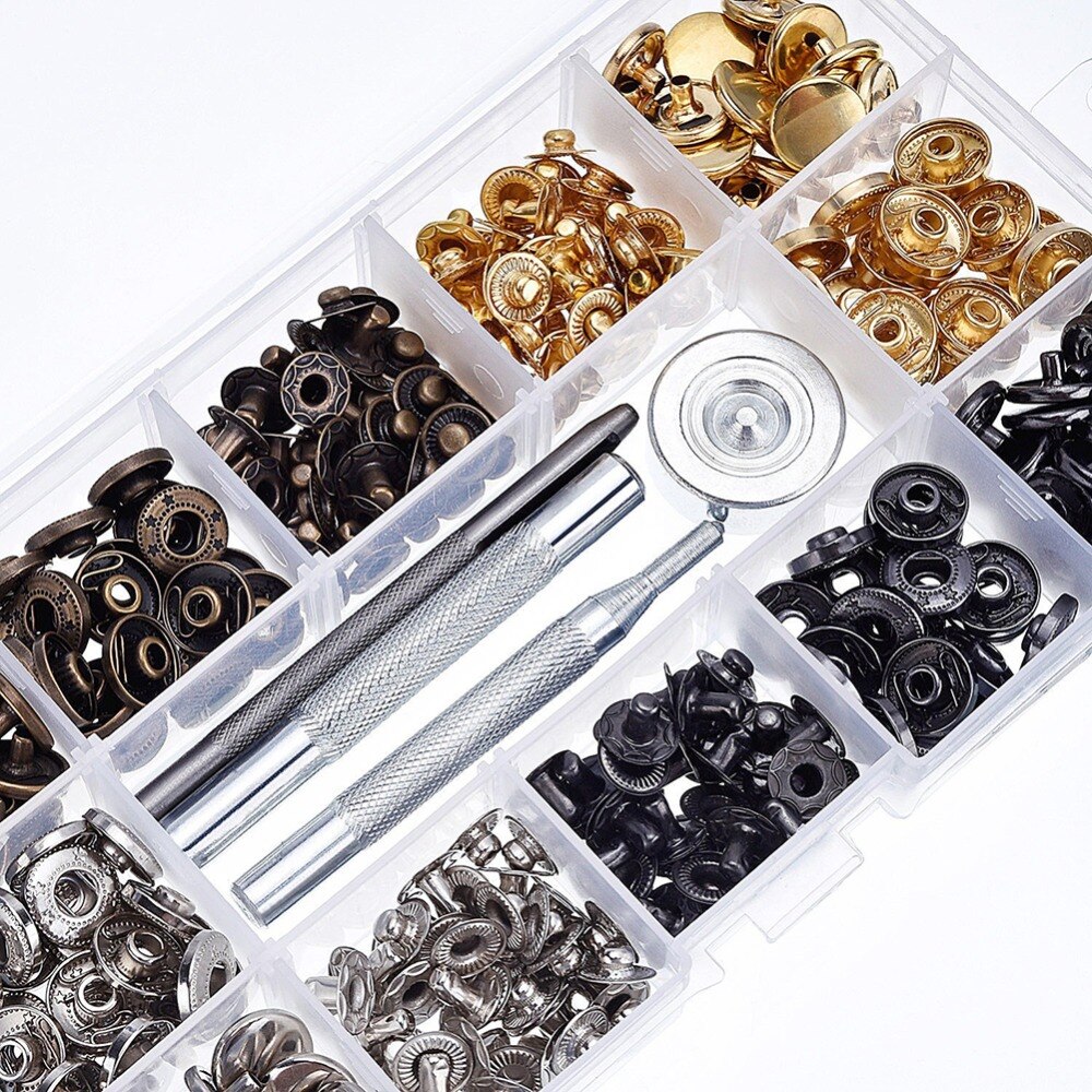 40 Sets/pak Lederen Craft Snap Fasteners Snaps Kno... – Vicedeal
