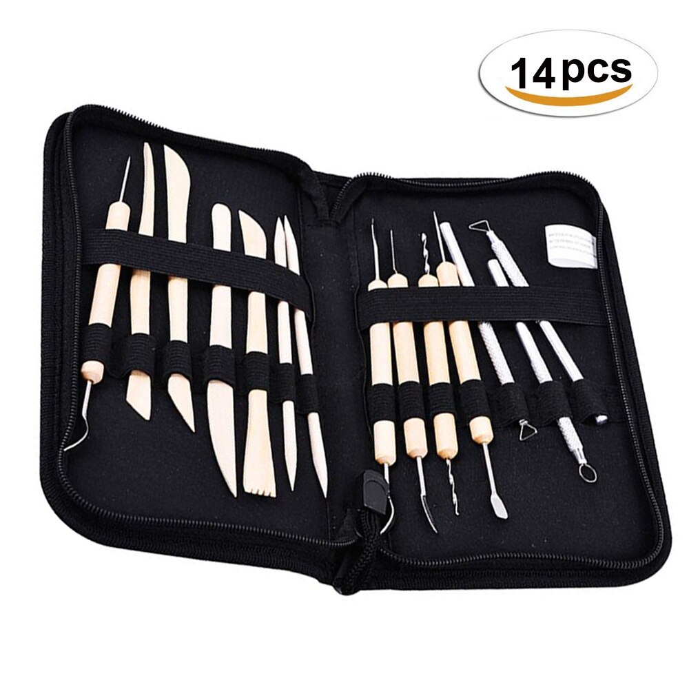 14 Pieces Ceramic clay tool Starter Kit Wooded ste... – Grandado