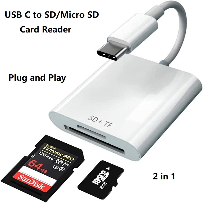 SD Card Reader for iPhone iPad TF/SD Dual Card Slo... – Grandado