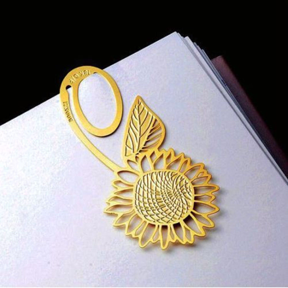 Sunflower Gold Metal Clip Bookmark Reading Magazin... – Vicedeal