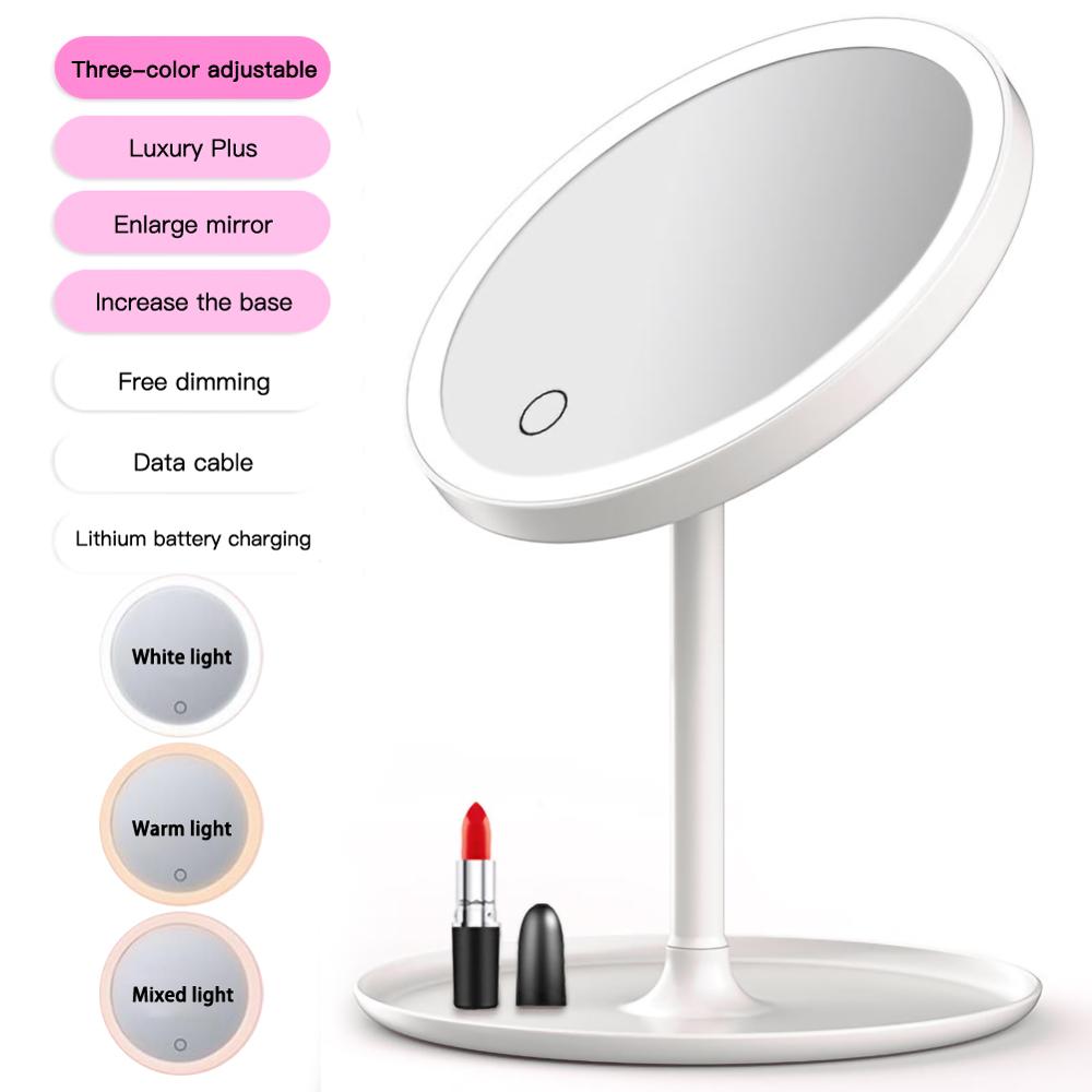 USB Charge Led Makeup Mirrors with Ring Light Hd V... – Vicedeal
