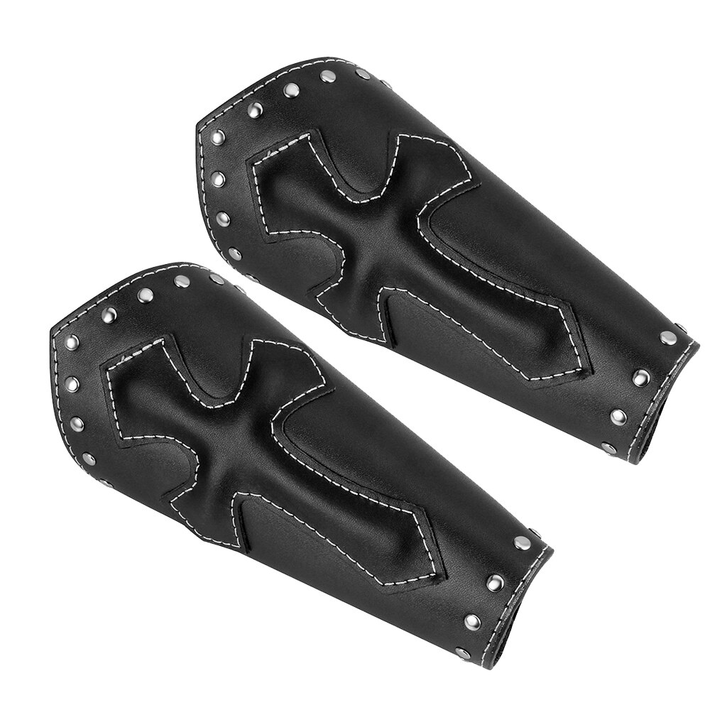 2pieces Vintage Pu Leather Arm Armor Arm Guard Med... – Grandado