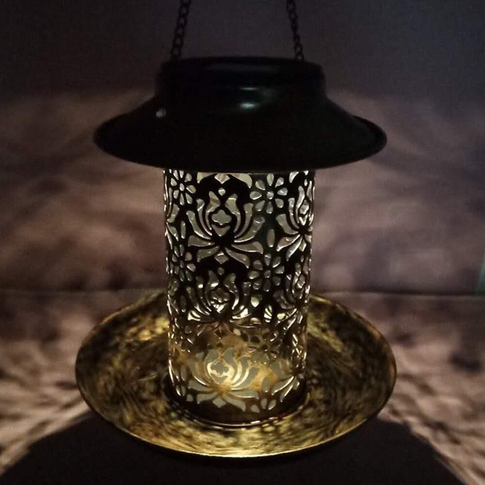 Solar Bird Feeder Waterproof LED Light Bird Feeder... – Vicedeal