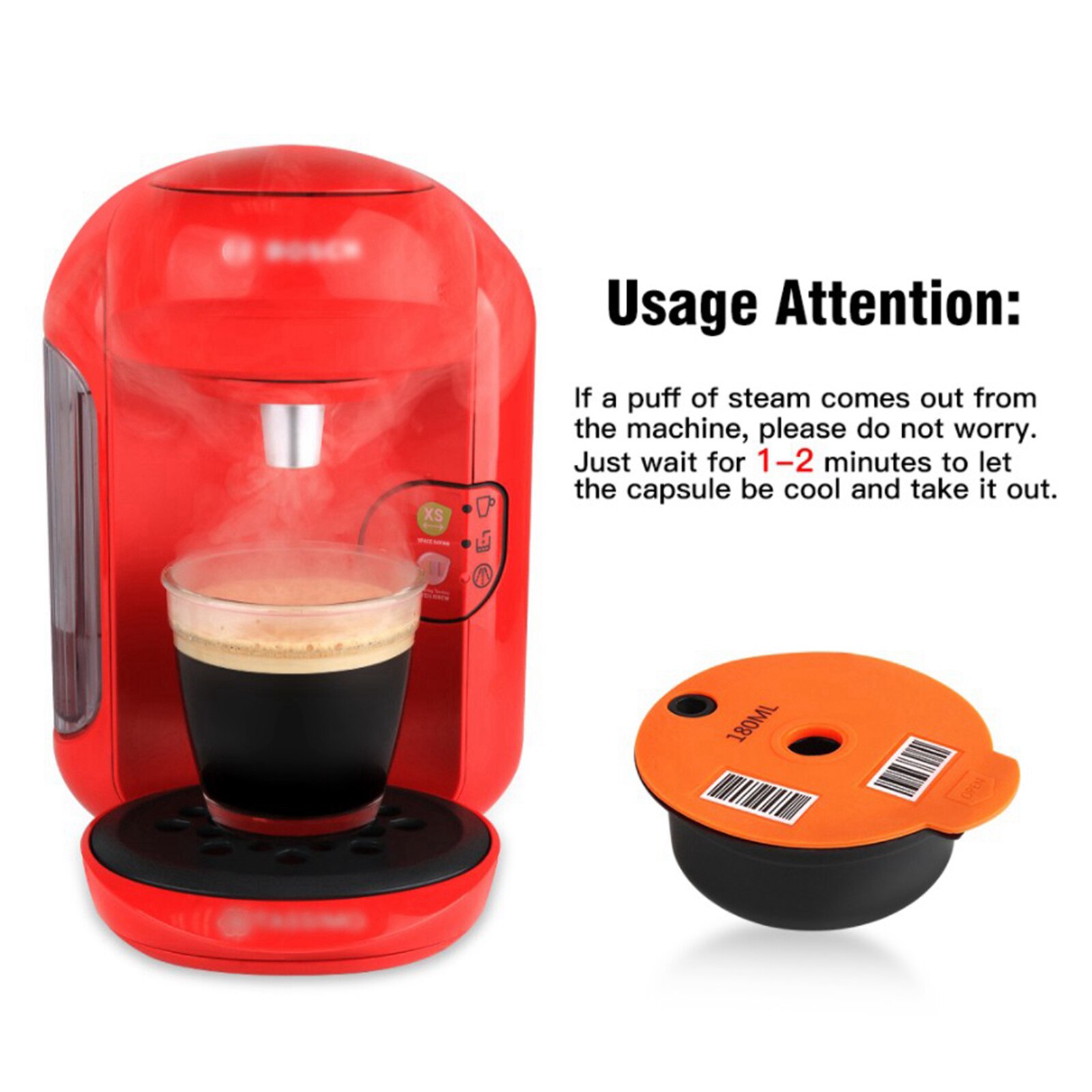 60ml/180ml Reusable Coffee Capsules for BO-SCH Mac... – Grandado
