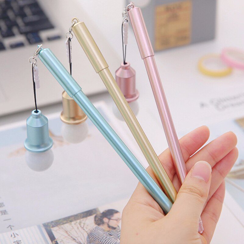 1 Pcs Cartoon Cute Light Bulb Modeling Neutral Pen... – Vicedeal