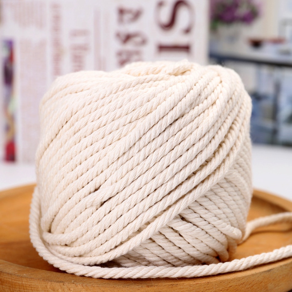 2mm 3mm 4mm 5mm Macrame Cord Rope String Cotton Th... – Grandado