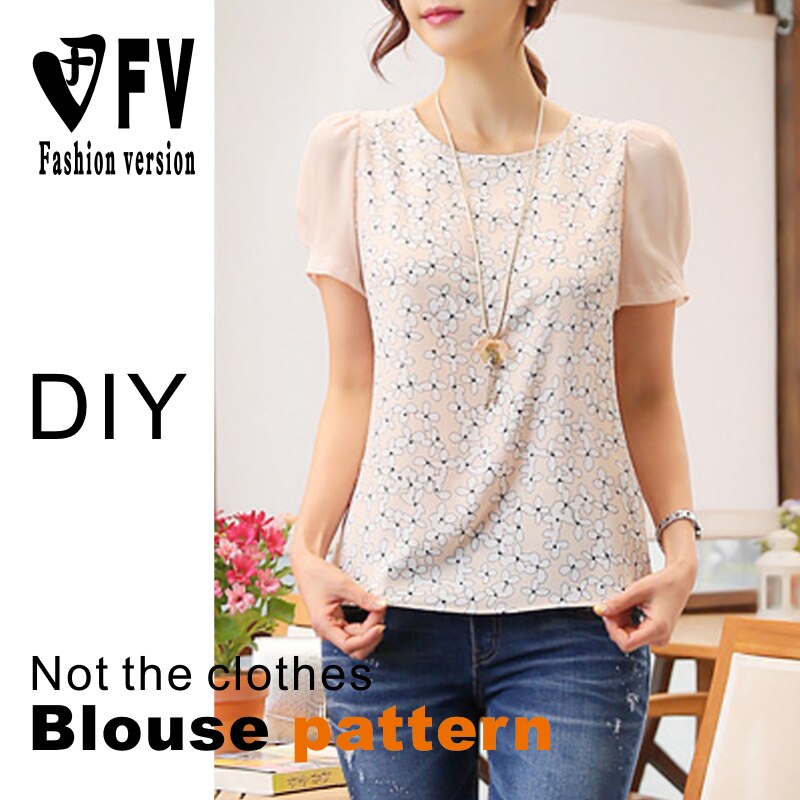 Cutting pattern women's princess sleeve short slee... – Grandado