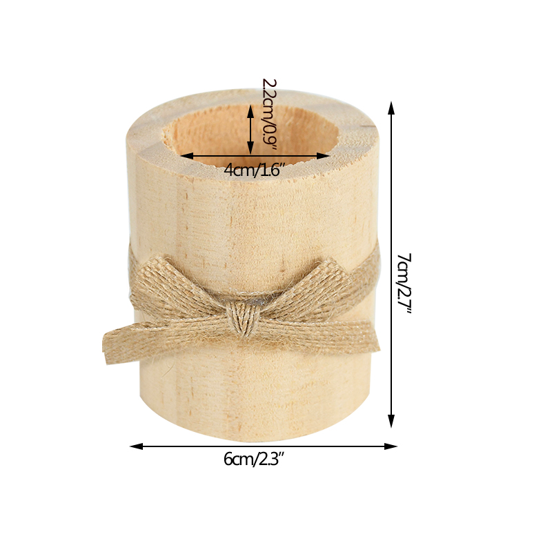 1P Rustic Wedding Centerpieces Candle Decor Wooden... – Grandado