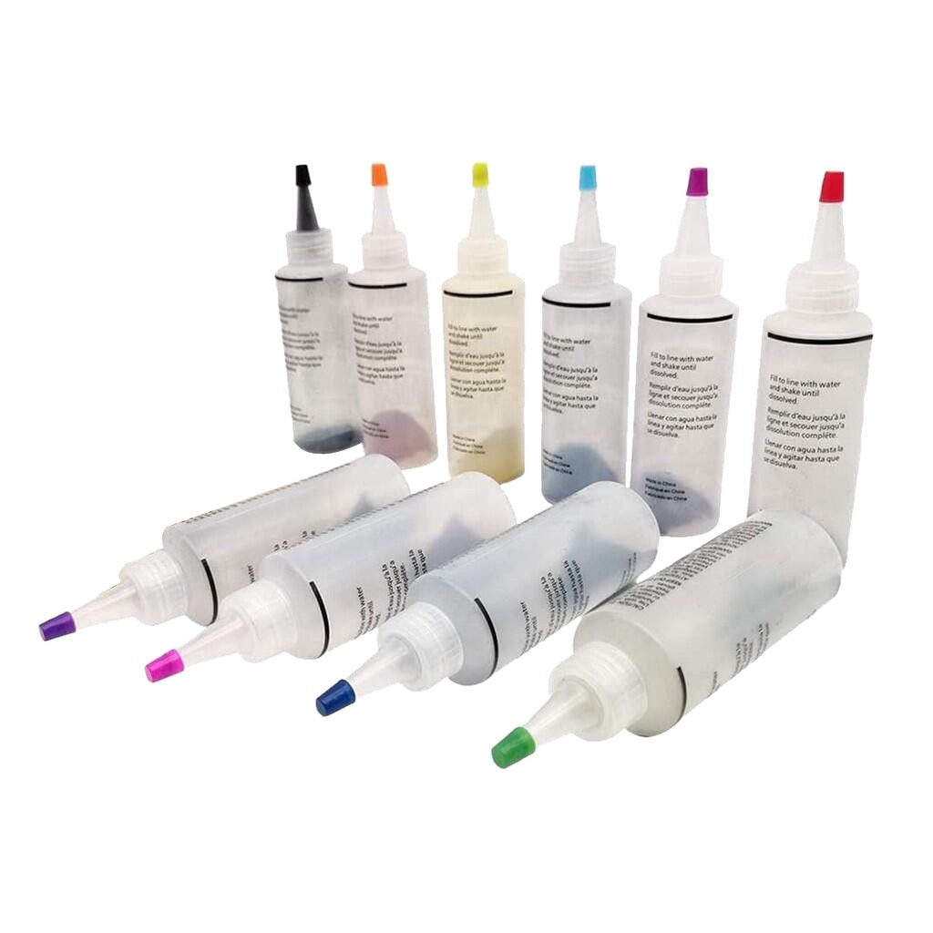 10 Bottles Kit Muti-color Dyes Permanent Paint Tie... – Grandado