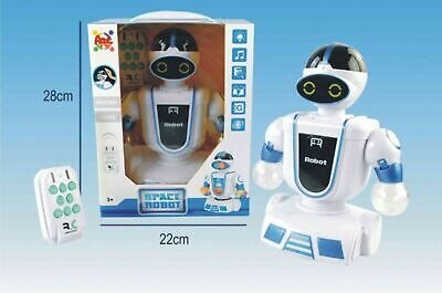 Robot con control remoto, azul y blanco – Grandado