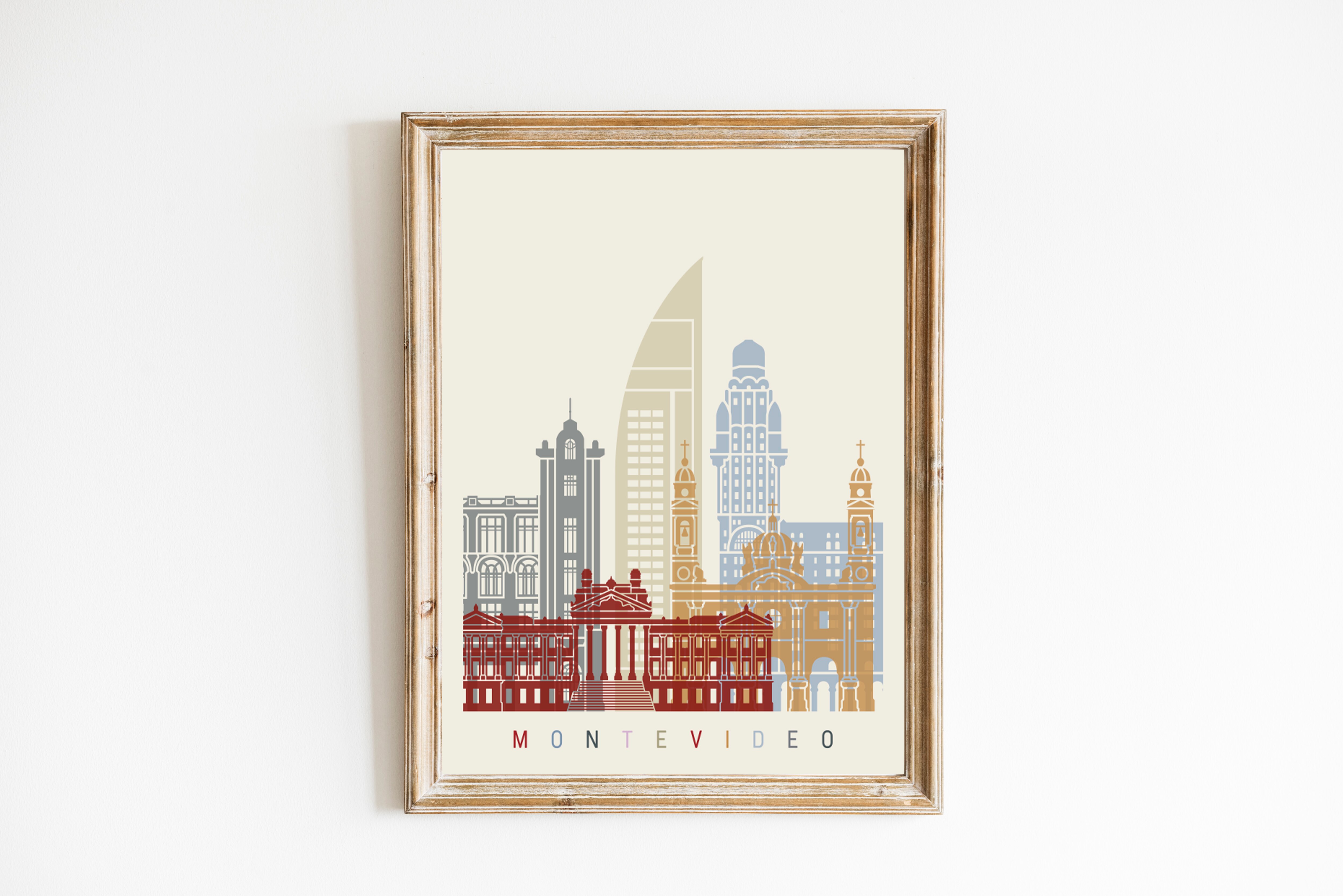 Montevideo Skyline Poster - Lámina Artistica Decor... – Vicedeal