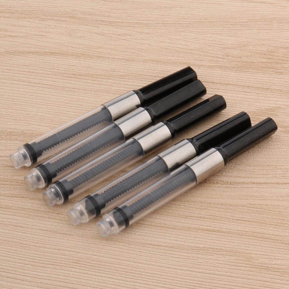 5Pc Zwart Kantoor 2.6Mm Metalen Vulpen Inkt Vullen... – Vicedeal