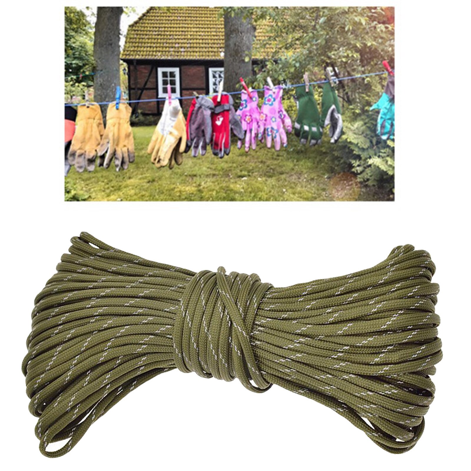 Reflective Outdoor Rock Climbing Rope, 4mm Heavy D... – Grandado