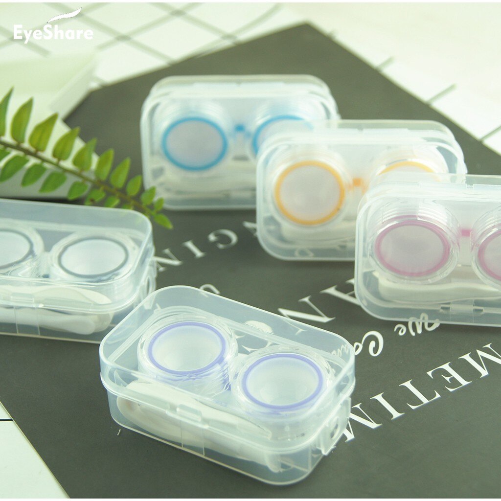 Candy Color Transparent Contact Lens Partner Case Travel Kit Storage ...