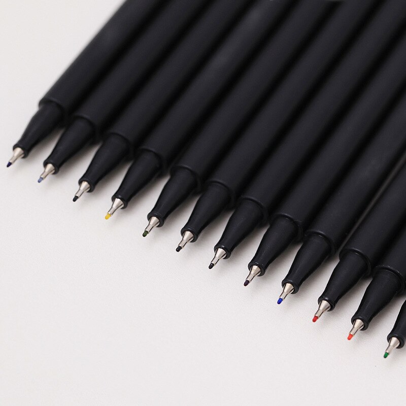 36 kleuren 0.4mm Fiber Marker Pen Fineliners Aquar... – Vicedeal
