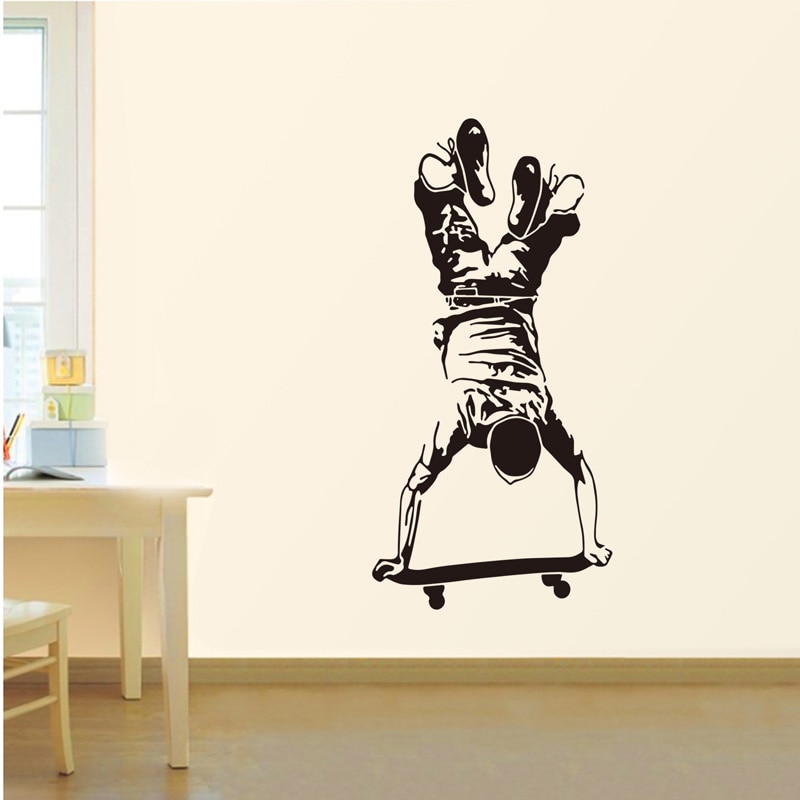 Inverted skateboard Sport Wall Sticker for Childre... – Grandado