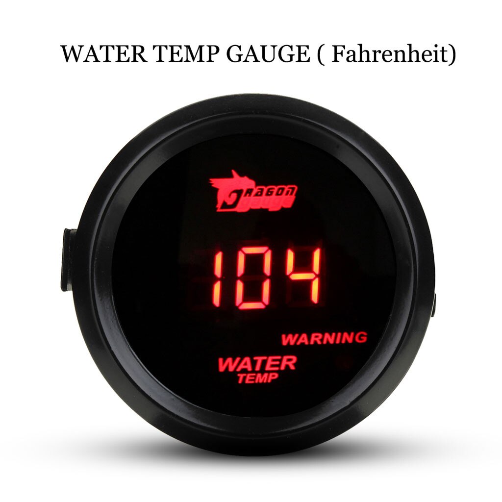 Auto Zwart 2 52mm Rood Digital LED Elektronische W... – Grandado