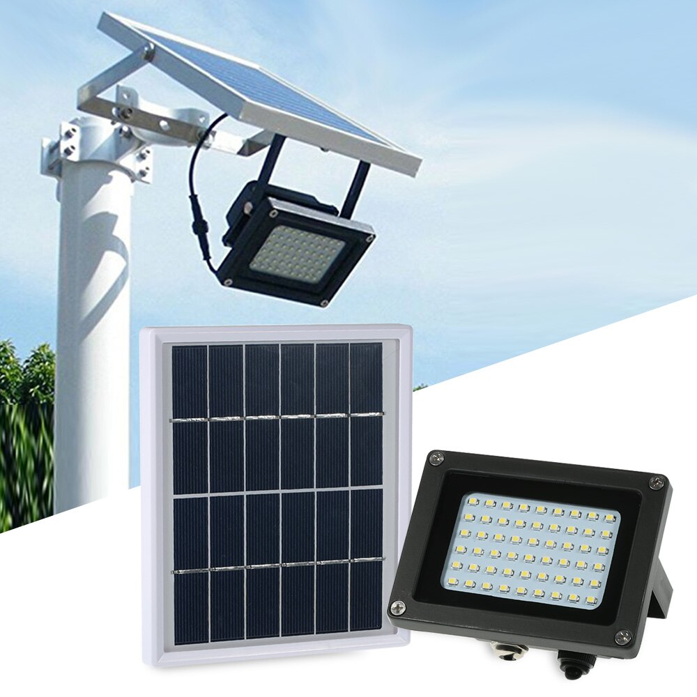 Solar Powered Floodlight Smart Remote Control 54 L... – Grandado
