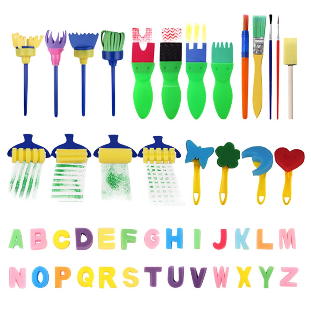 Diy Children Sponge Paint Brushes Drawing Tools Ch... – Grandado