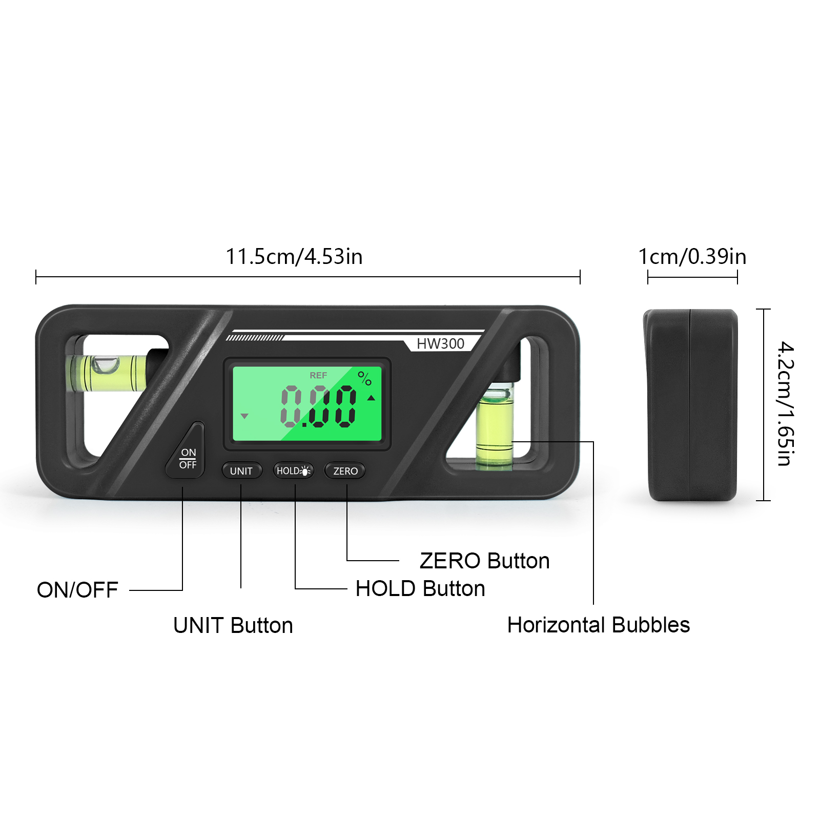HW300 Inclinometer LCD Display Digital Protractor ... – Grandado