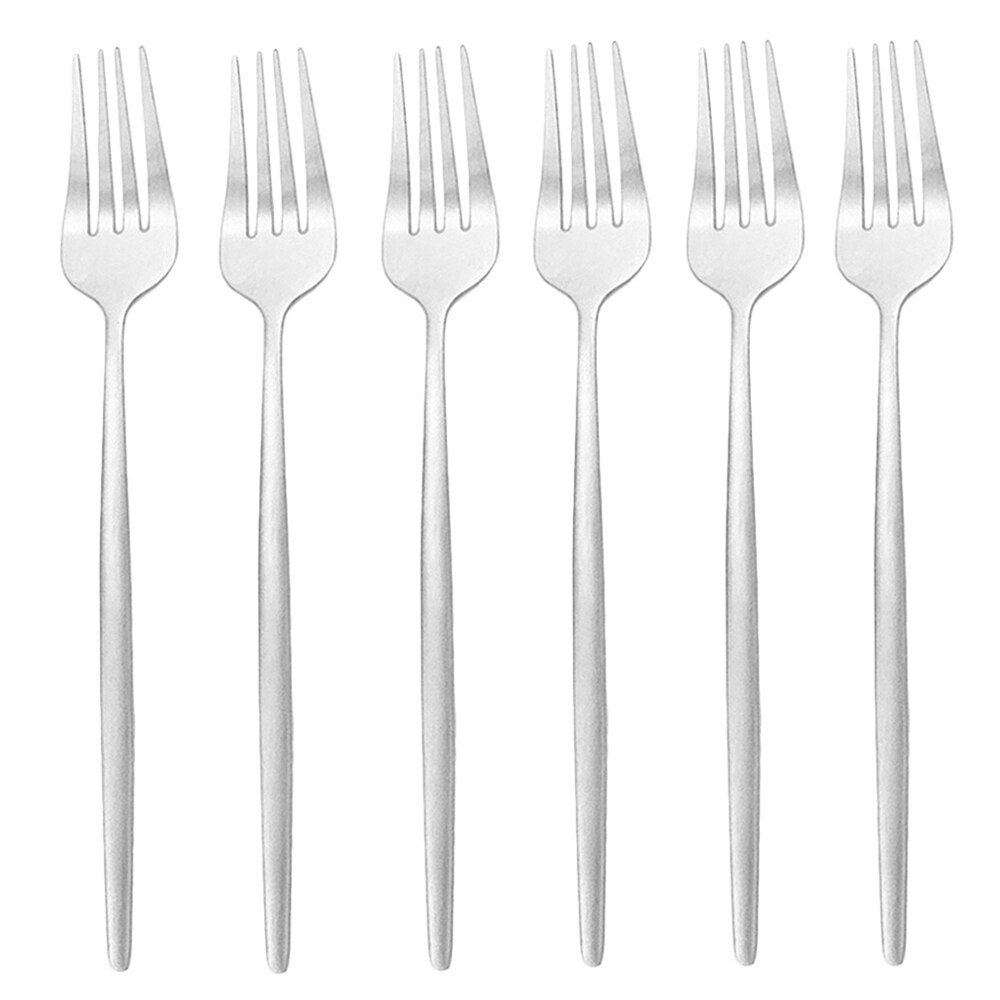 6Pcs Gold Matte Abendessen Gabel Besteck Edelstahl... – Grandado