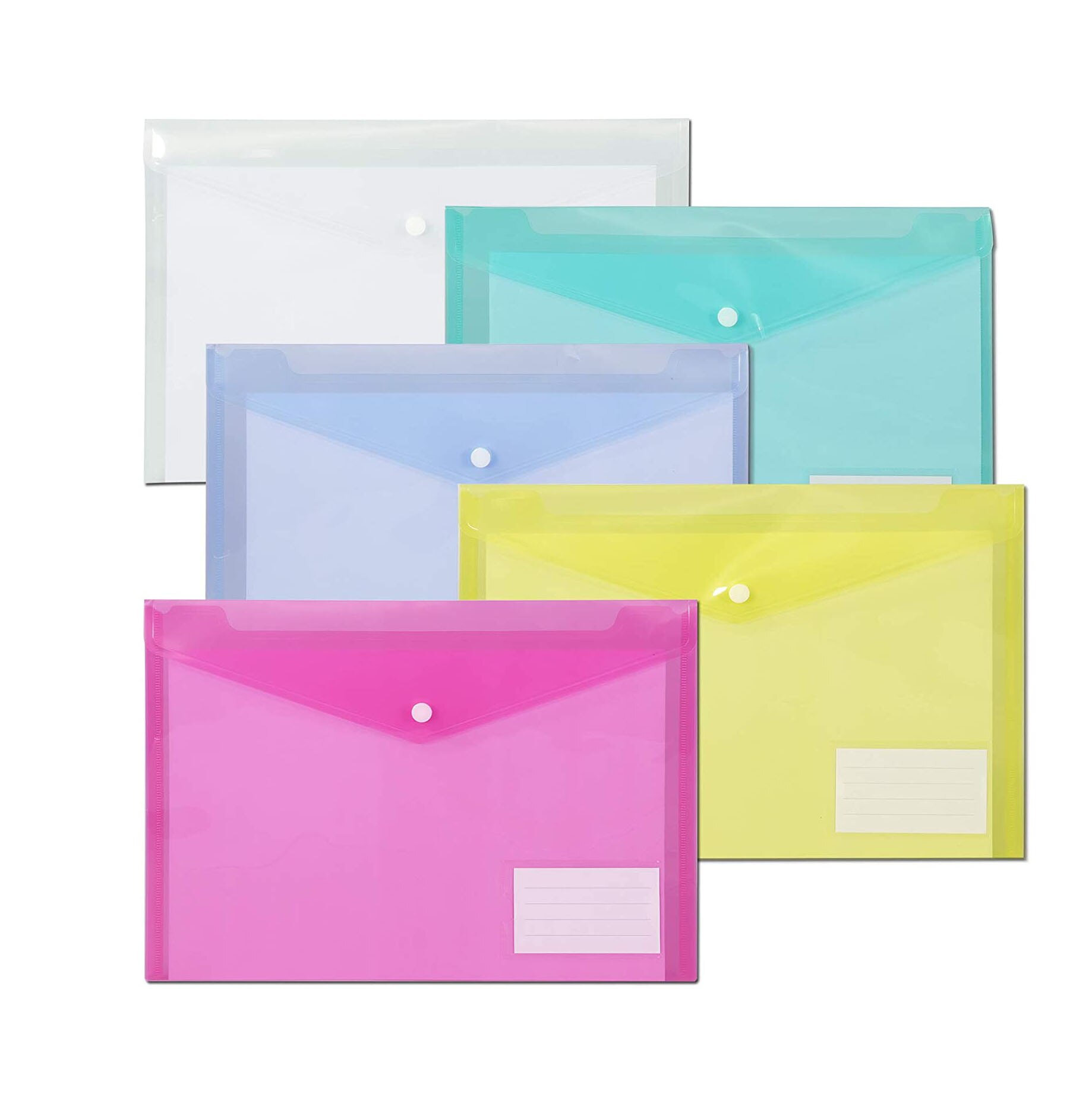 5 Pack A4 Size Diverse Kleurrijke Envelop Map Met ... – Vicedeal