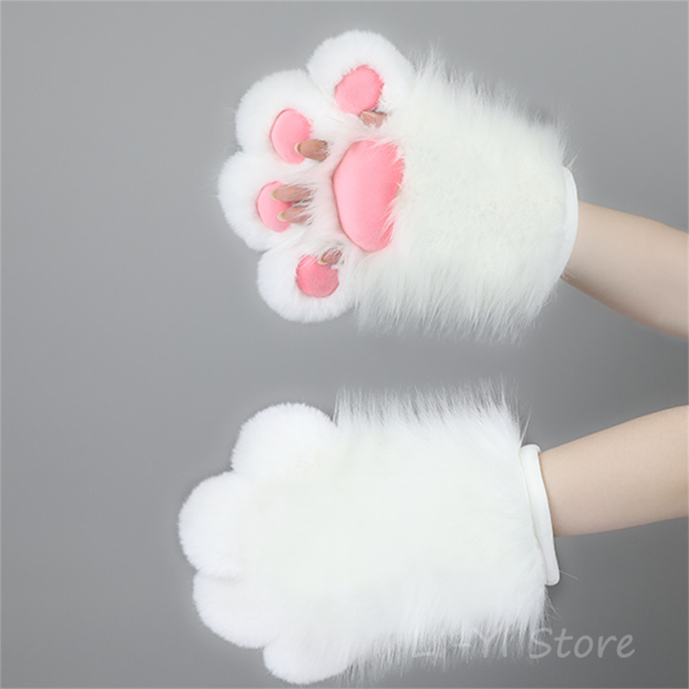 4 Colors Cute Animal Wolf Foxes Cat Paw Claw Glove... – Grandado