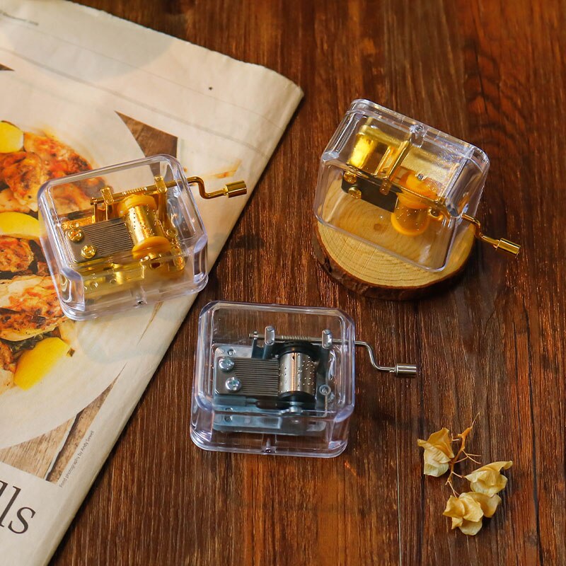 Mini Transparent Hand-Cranked Clockwork Metal Move... – Grandado