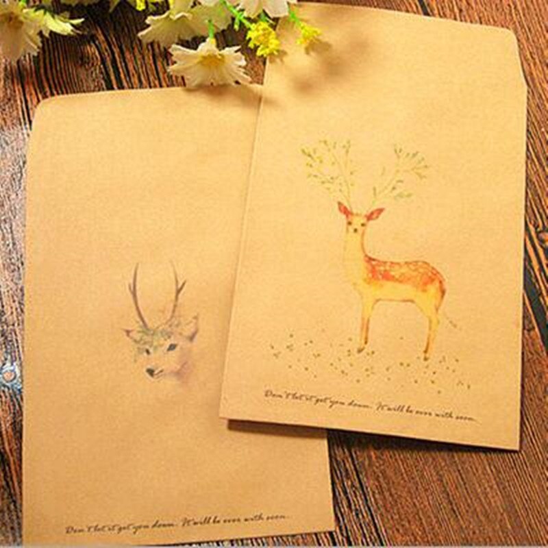 10Pcs/lot Cute Retro Kraft Paper Envelopes Lovely ... – Vicedeal