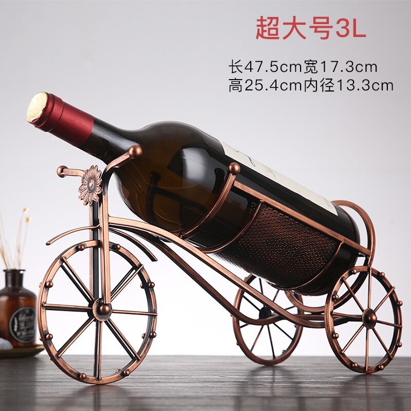 Vintage Metal Barrel Tricycle Model Wine Holder Or... – Grandado