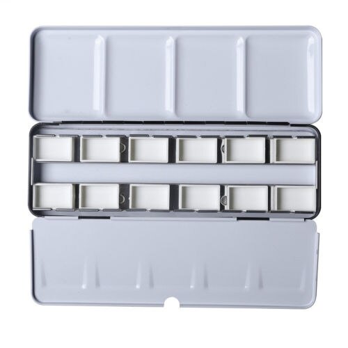 Empty Watercolor Paints Tin Box 6/12/24 Pcs Full P... – Grandado