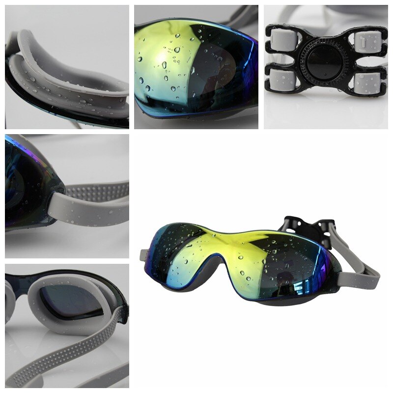 Men Women Swim Eyewear Anti-fog Colorful Swim Big ... – Grandado