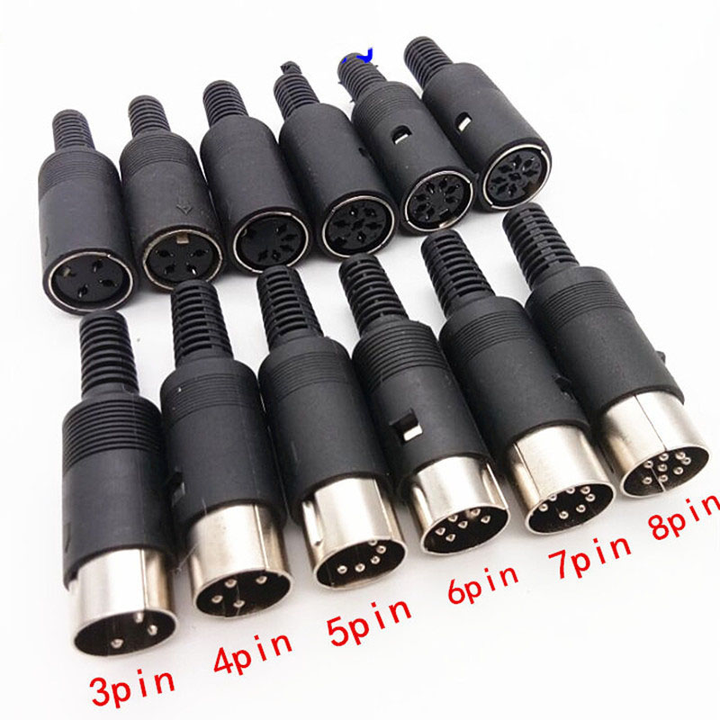 DIN 3 4 5 6 7 8-poliger Stecker/Buchse, Lötanschlu... – Vicedeal