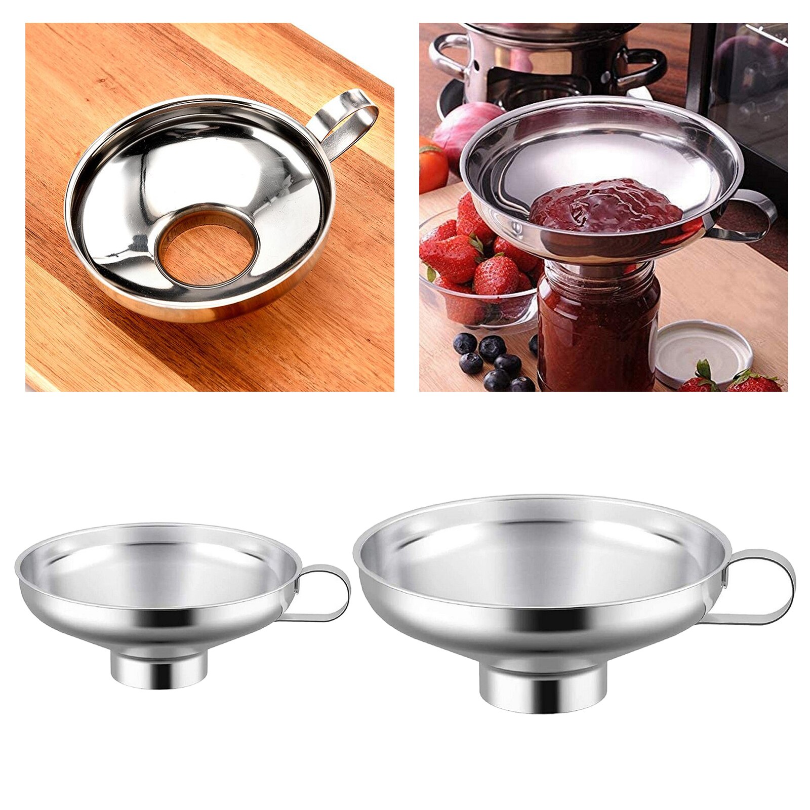 Stainless Steel Oil Pouring Decanting Funnel Can K... – Vicedeal