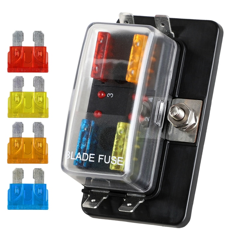 4 Way Blade Fuse Box Holder For Car Boat Marine Tr... – Vicedeal